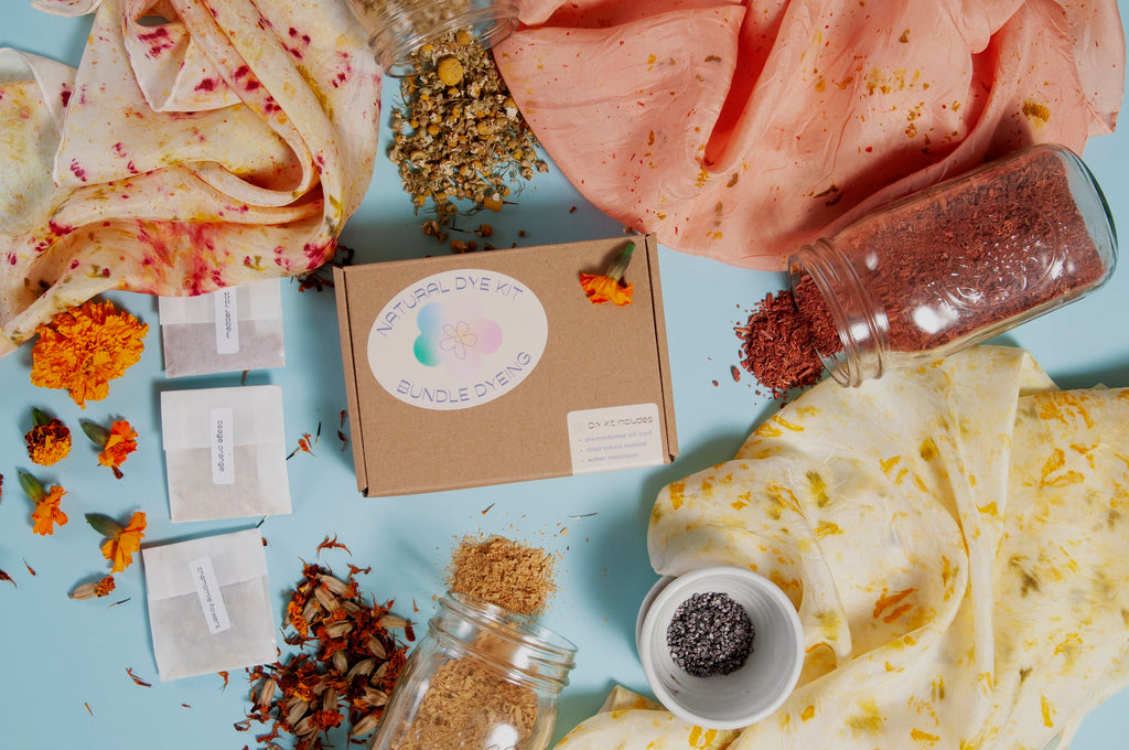 Silk Scarf Natural Dye Kit: Bundle Dyeing – Laila Textiles